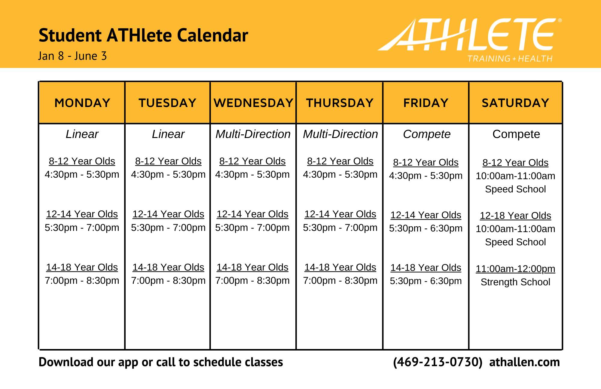 Events - Athlete Training and Health